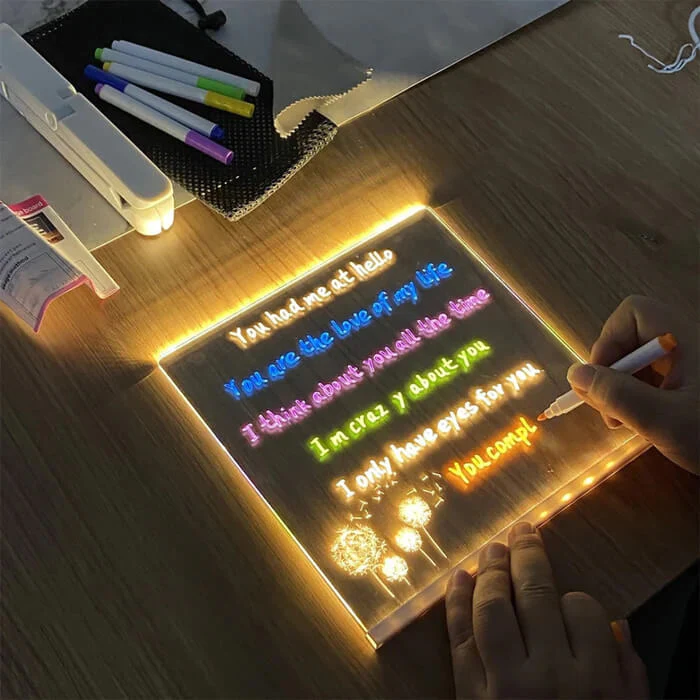 Buy 3D Acrylic LED Desk Message Board Online In India