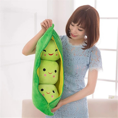 Cute Pea Plush Toy – Soft Bean Pod with Removable Plushies from ...