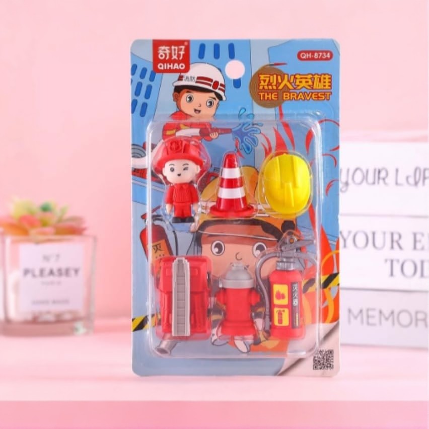 Fire Fighter Eraser Set online in India