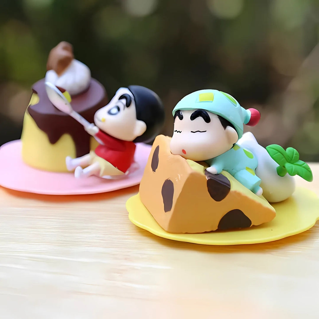 Foodie Shin-chan Action Figure Set - Cute & Fun Gift | Tinyminymo