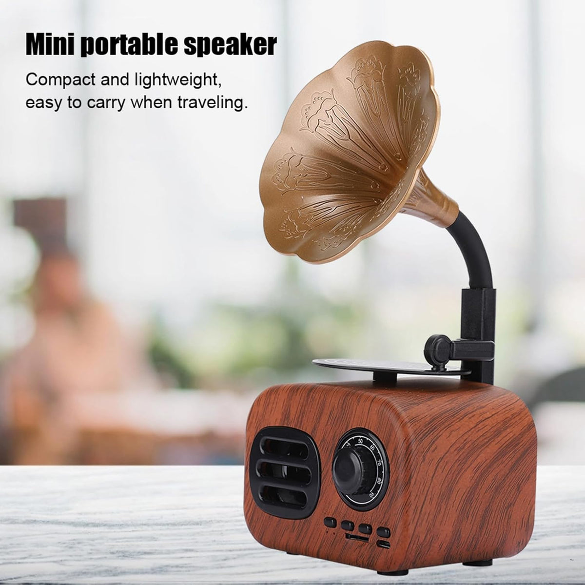 Cute Mini Gramophone Wireless Speaker Online In India