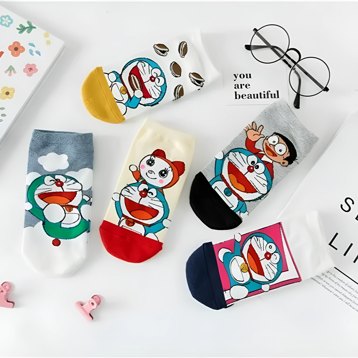 Buy Happy Doraemon Socks - Cute Socks Online In India