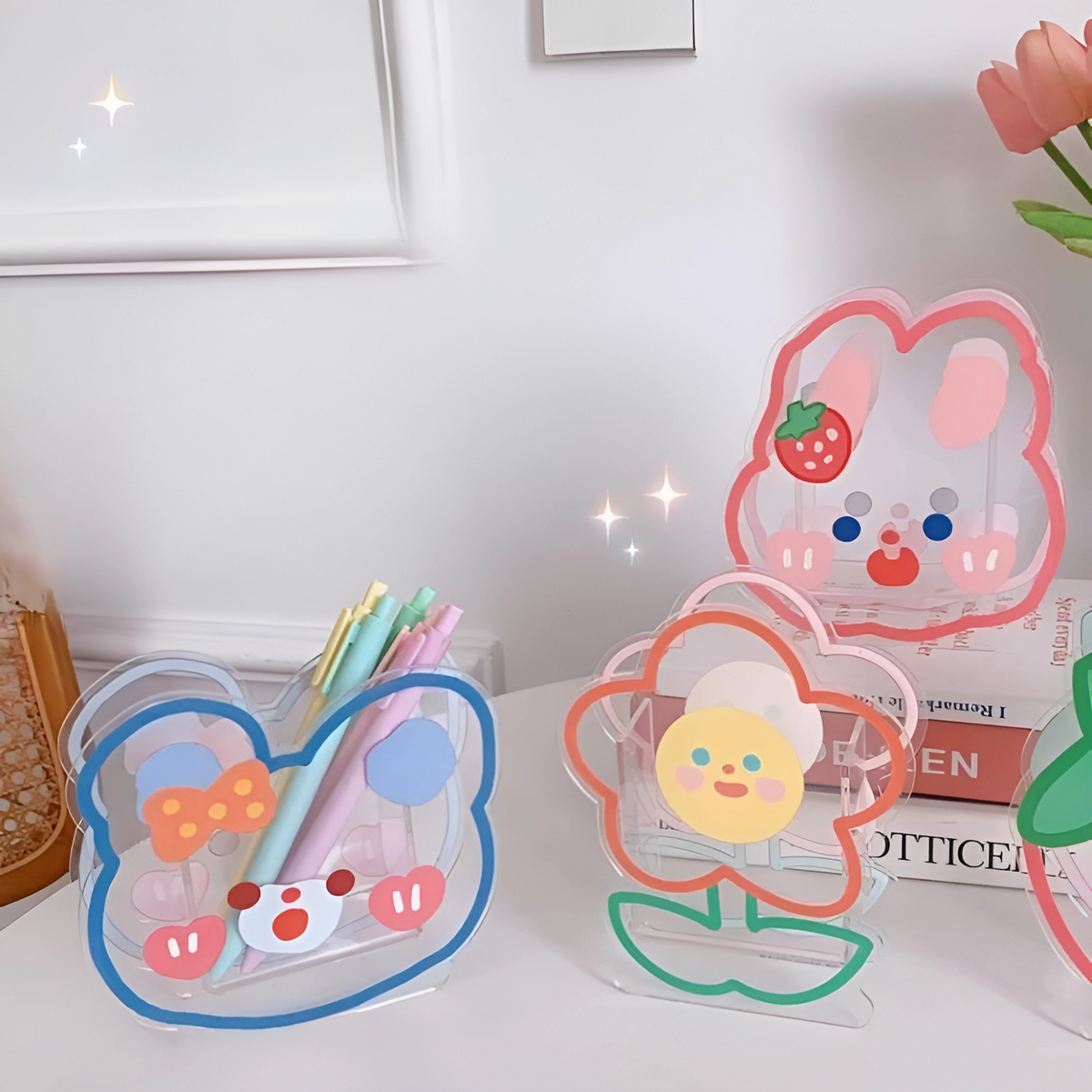 Buy Kawaii Acrylic Pen Stand|Online from Tinyminymo