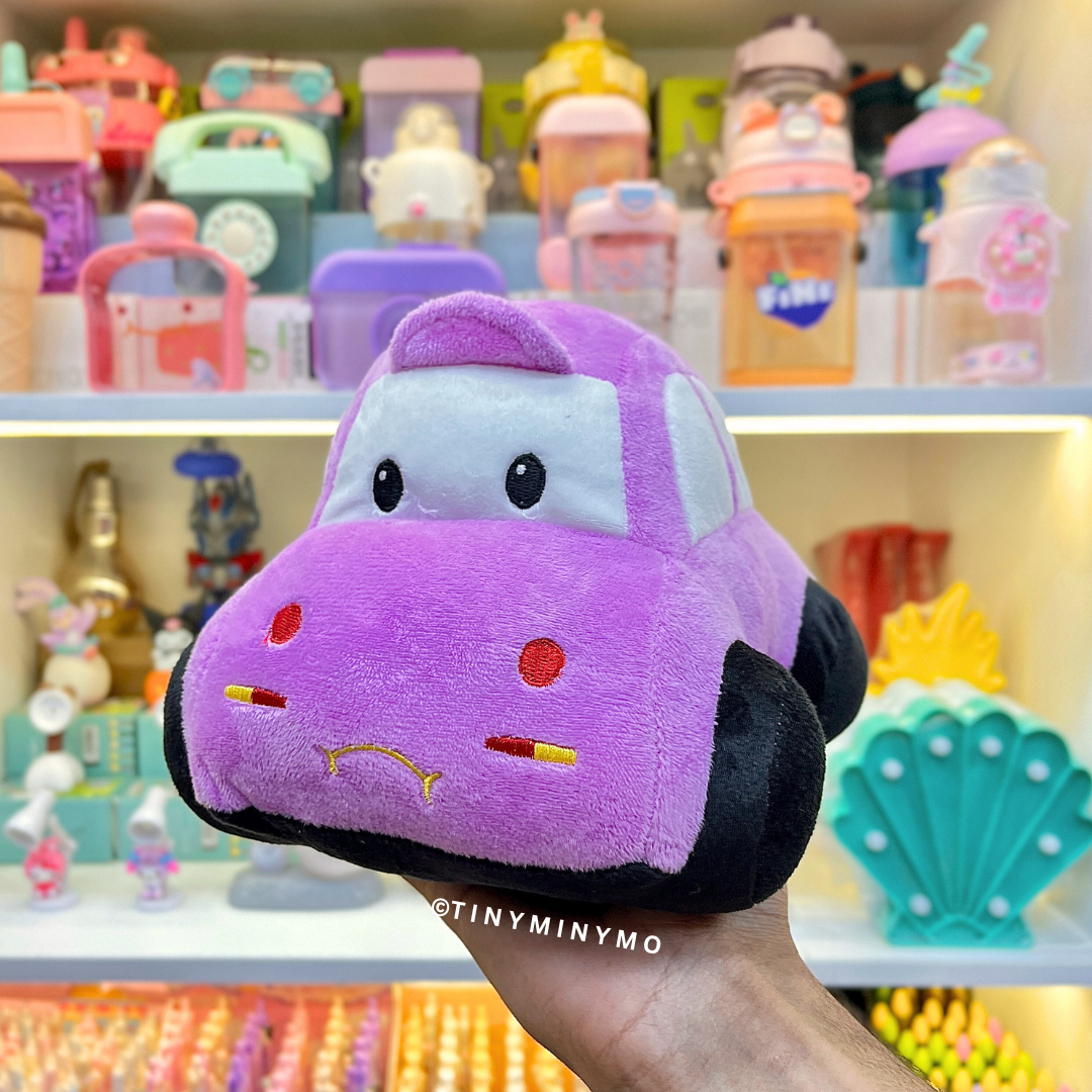Mini Car Soft Toy for Kids – Cute, Safe & Soft, Toy in Pink and Purple ...
