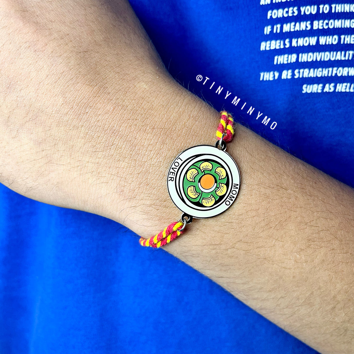 Momo Lover Metal Rakhi Online from Tinyminymo