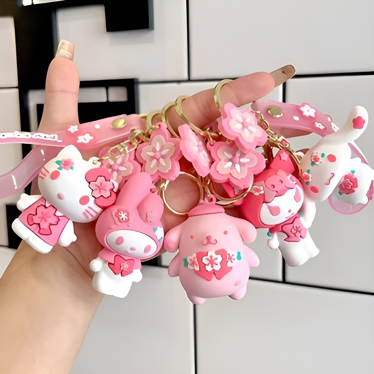 Buy Sanrio in Sakura World 3D Keychain Online