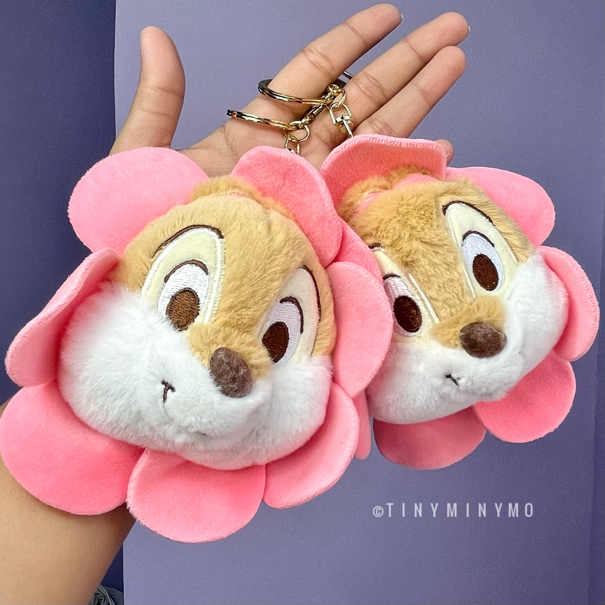 The Flower Squirrel Plush Keychain || Tinyminymo