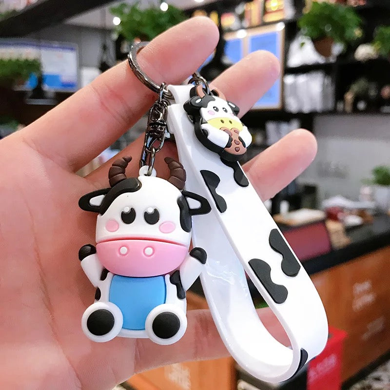Cute 3D Cow Keychain Online In India | Tinyminymo