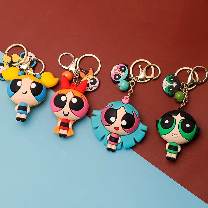 Cute 3D Powerpuff Girls Keychain Online