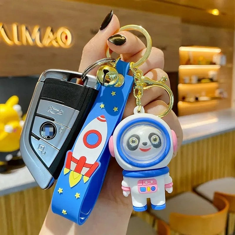 Cute Astronaut Panda 3D Keychain Online