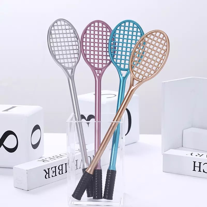 Novelty Tennis Racket Gel Pens 12 Pack Black Ink 12 Pcs Tennis Racket ...