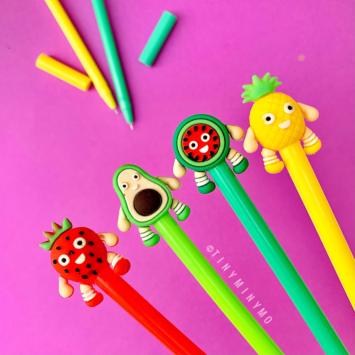 Fruit Pen [Smudge-Proof Ink] With Extra-Fine Tip