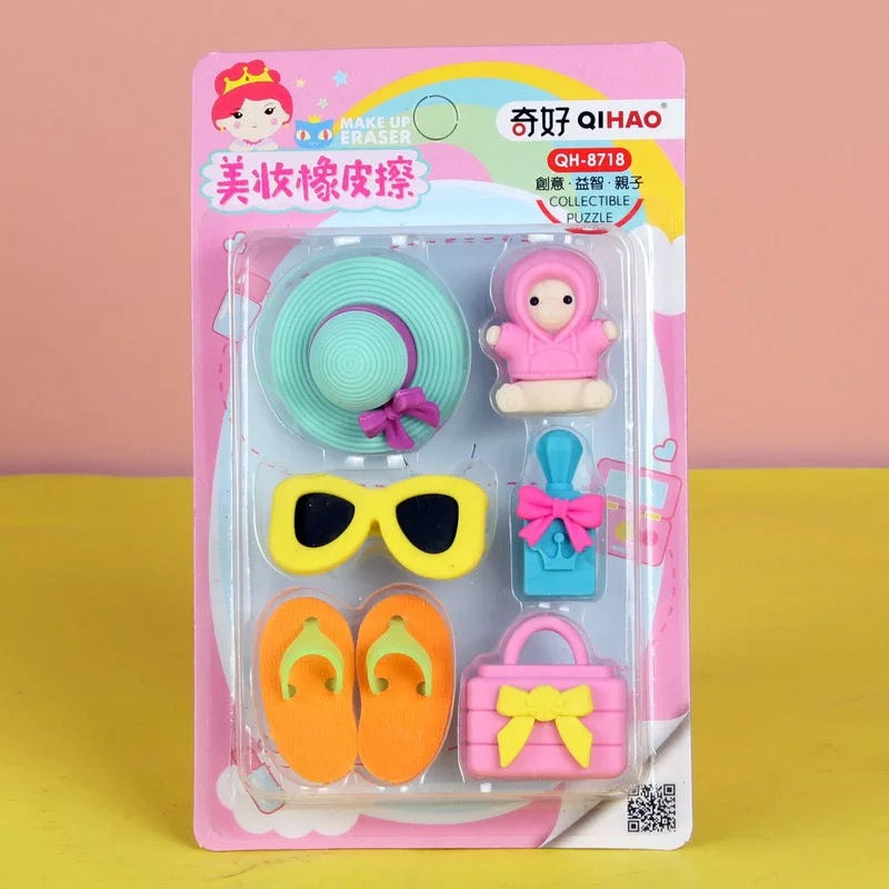 Cute Erasers - Girls Fashion Eraser Set Online in India