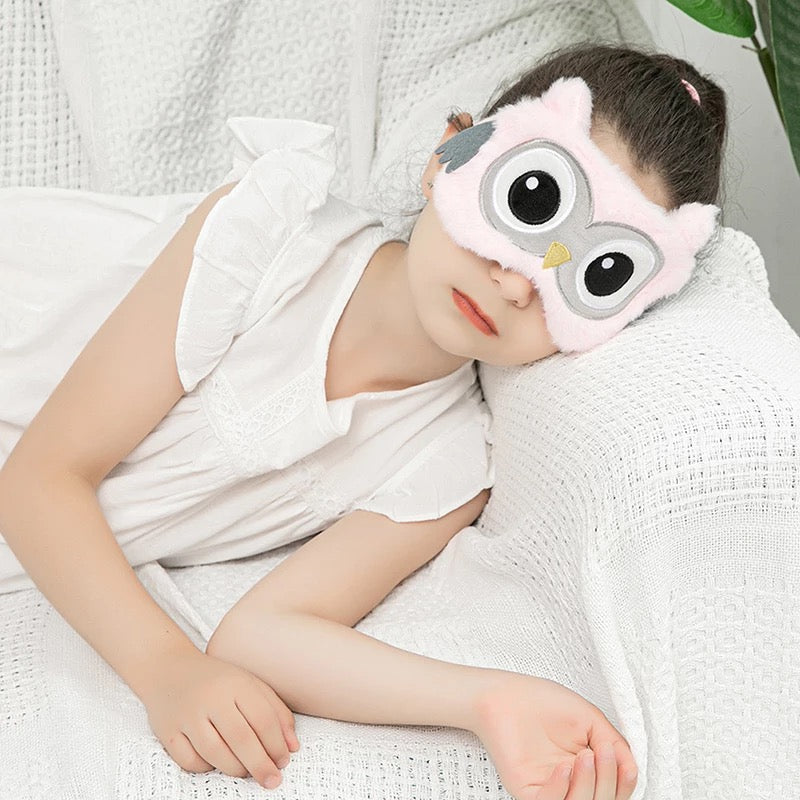 Plush Owl Eye Mask | Fur Eye Mask | Tinyminymo