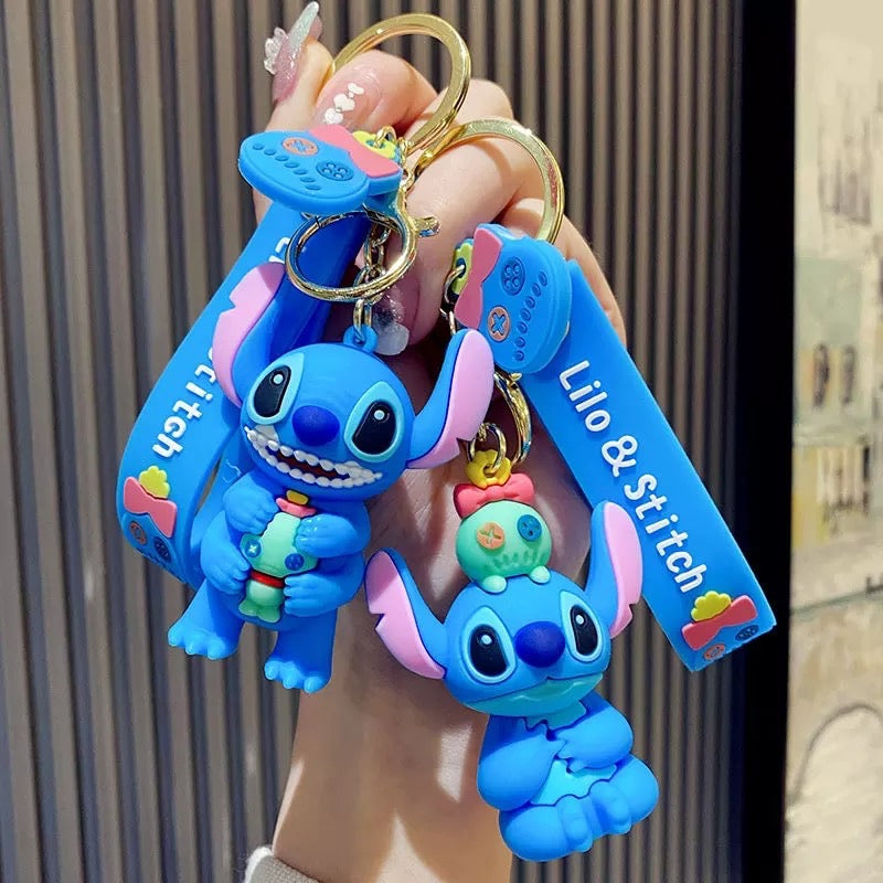 Cute 3D Lilo and Stitch Keychain Online