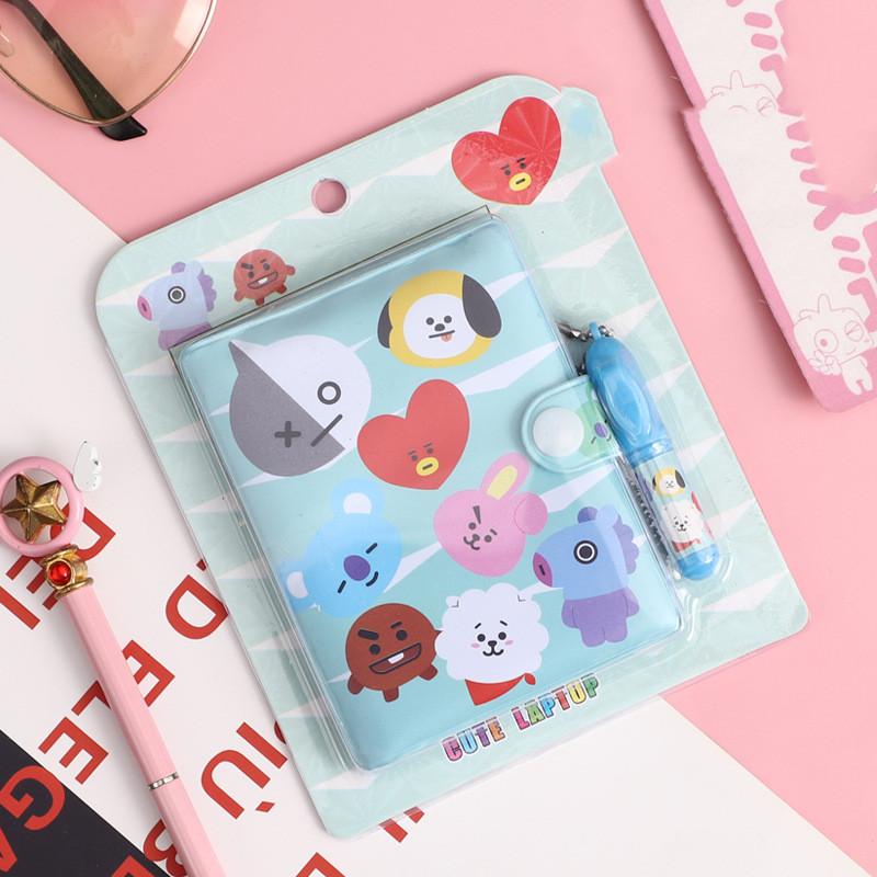 Cute BT21 Mini Diary With Pen Online in India