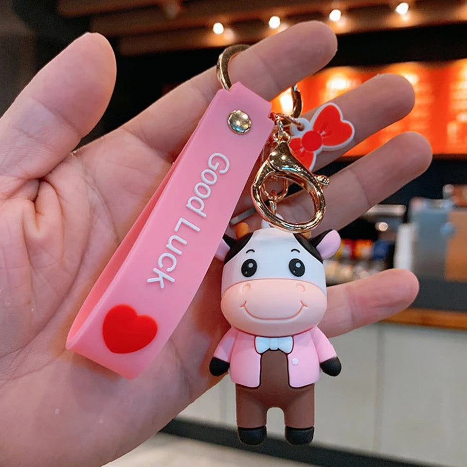 Mr and Mrs Cow 3D Keychain Online