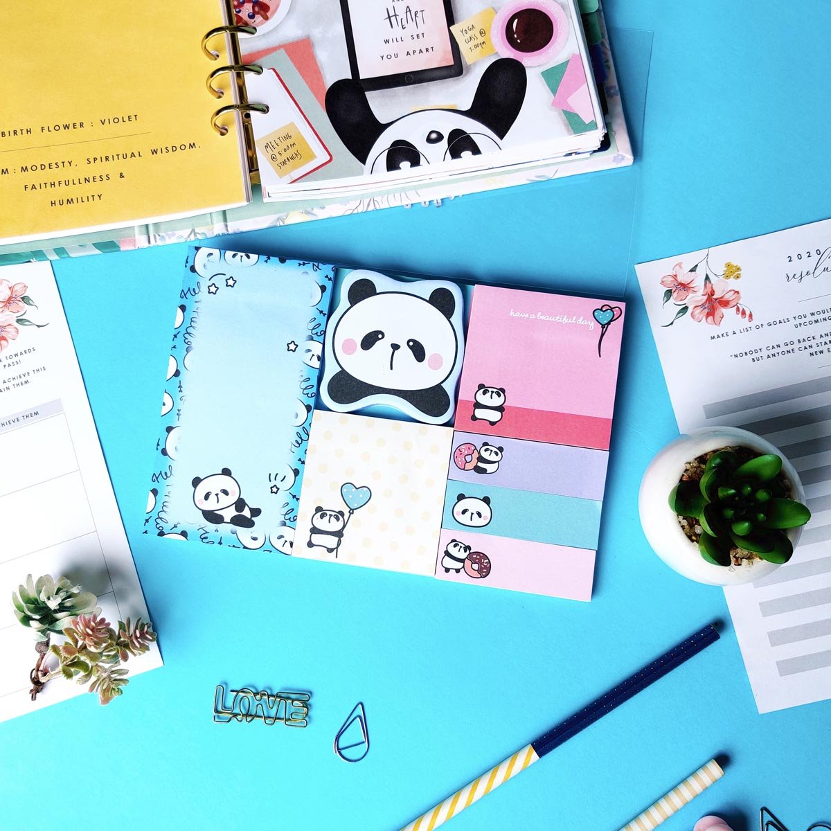 Buy Cute Panda Sticky Note Set Online In India