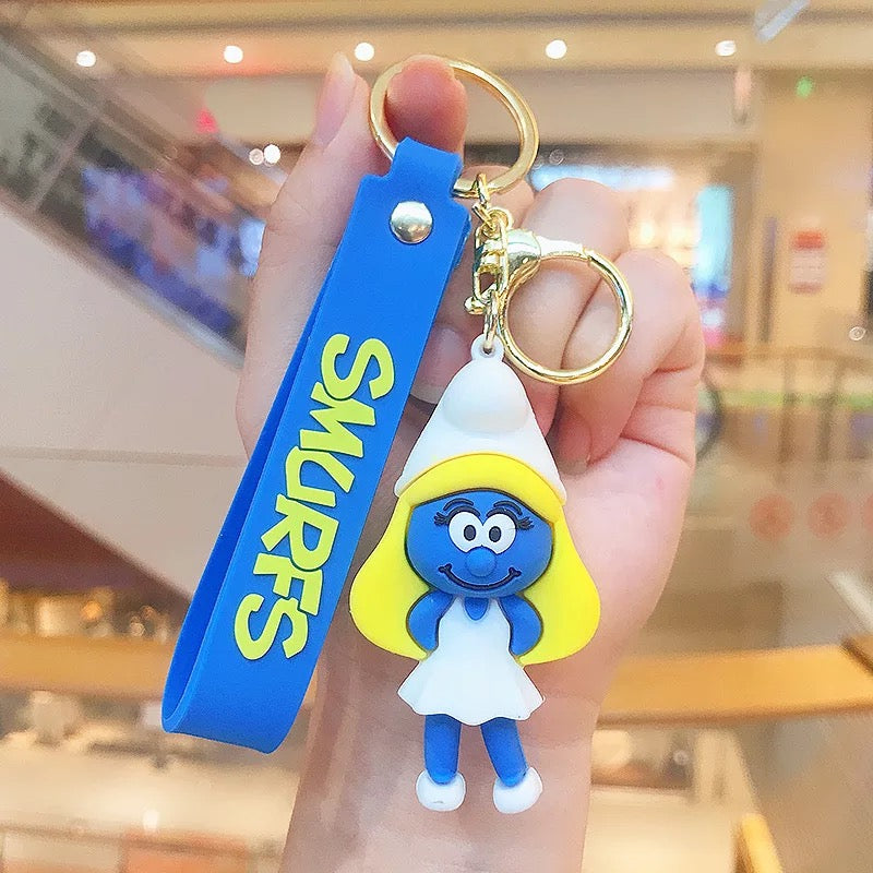 Buy Smurf Cartoon 3D Keychain with Strap Online | Tinyminymo