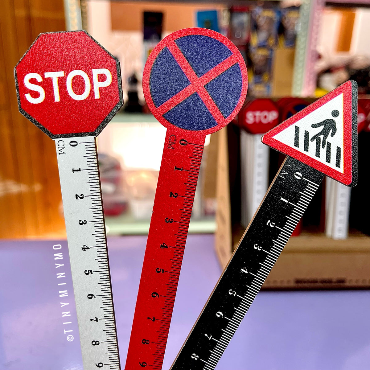 Unique Traffic Sign Wooden Ruler Online in India